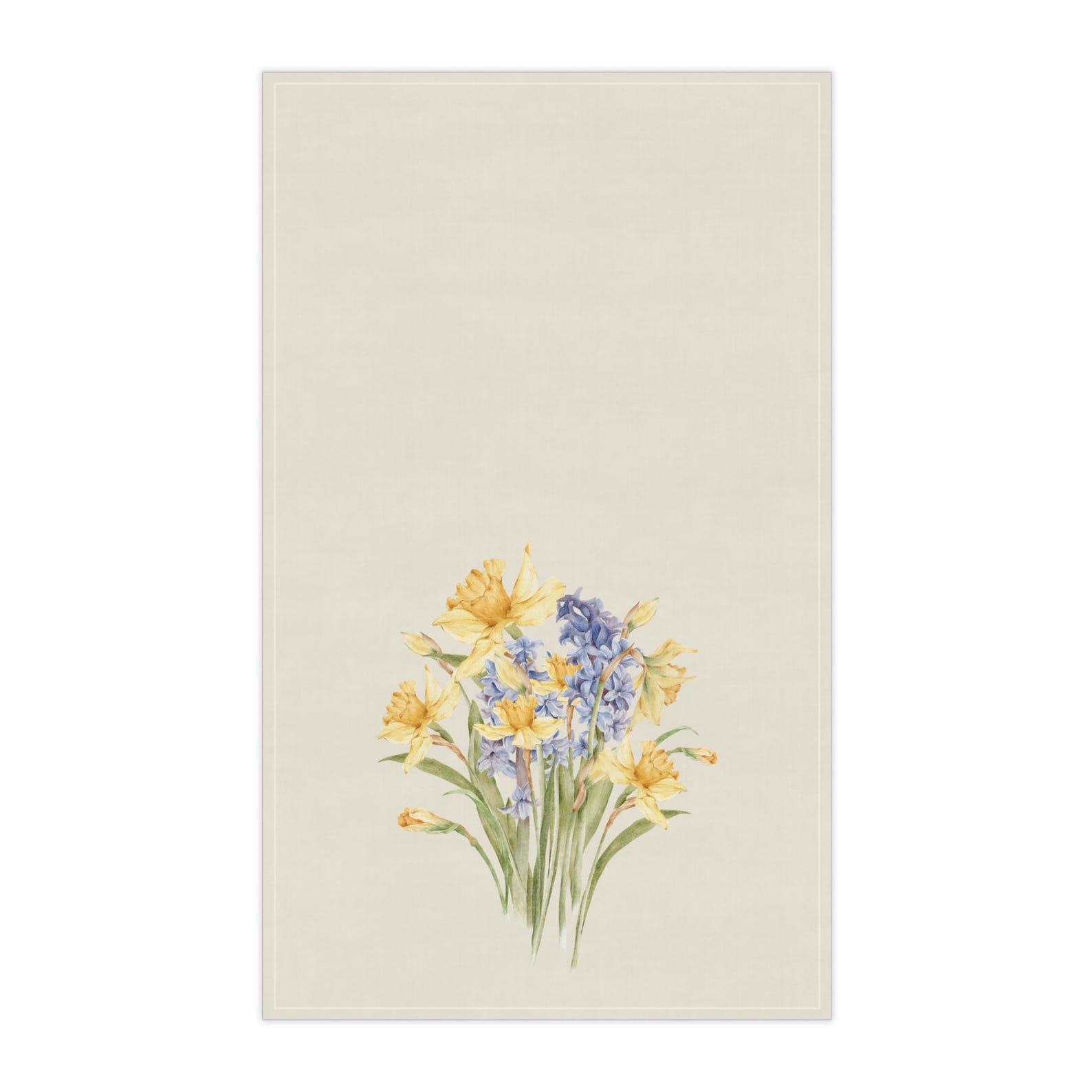 Daffodil Floral Kitchen Towels. Flower Tea Towel. Spring Tea Towel ...