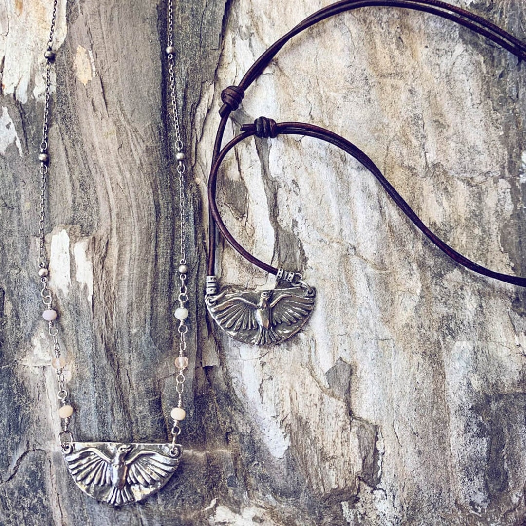 Mystic Falcon & All Seeing Eye Pendant Necklace: Boho Talisman Amulet ...