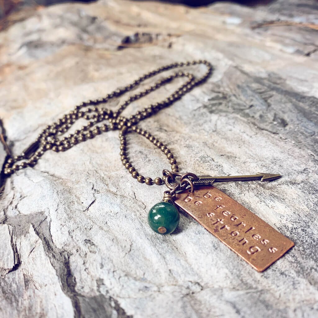 Be Fearless Be Strong Pendant Necklace // as Seen on TV // - Etsy Canada