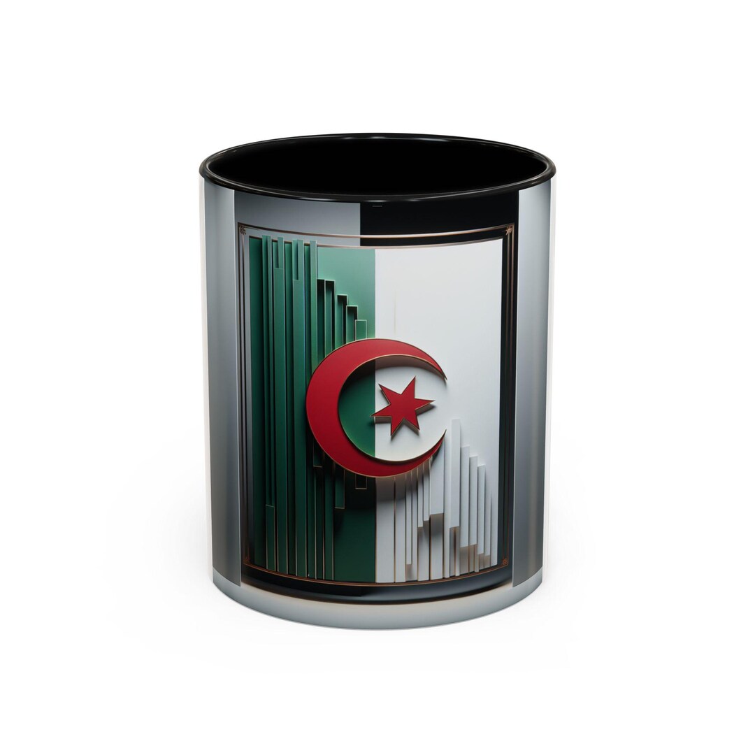 Algerian Flag Accent Coffee Mug | Unique Gift for Coffee Lovers, Travel ...