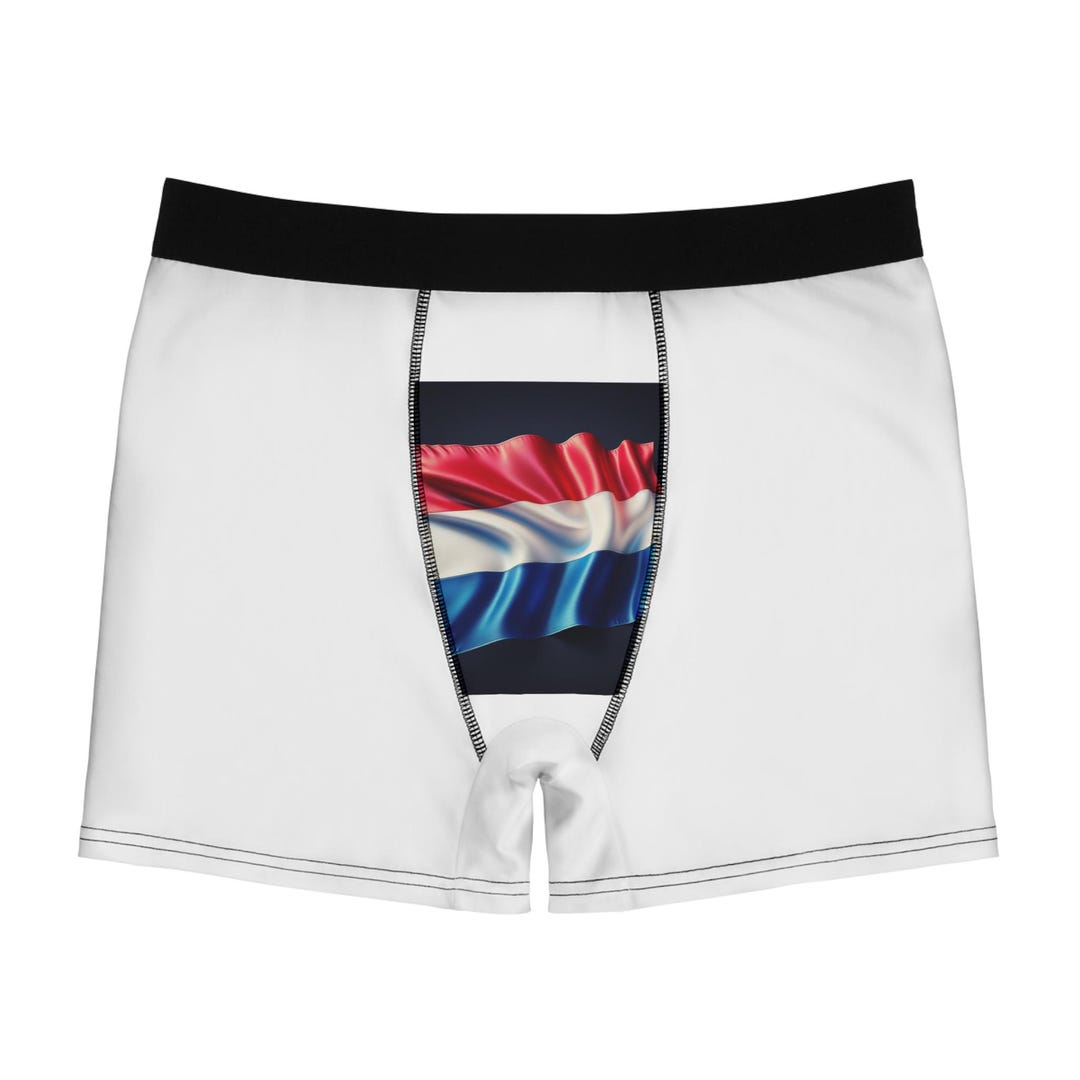 Patriotic Boxer Briefs With Wave Flag Design, Comfortable Men's ...