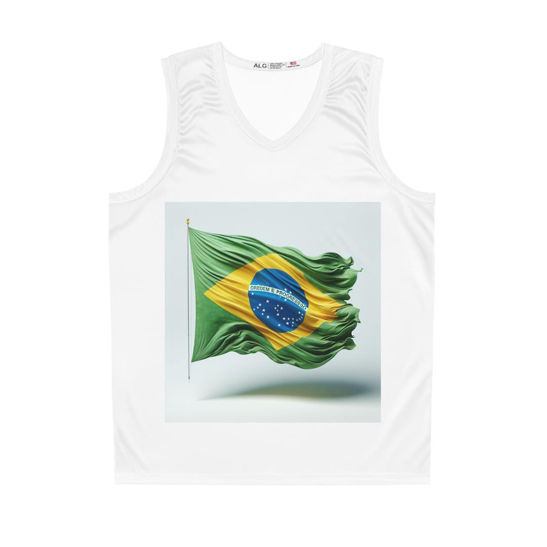 Brazilian Flag Basketball Jersey, Sports Apparel, Fan Gear, Gift for ...