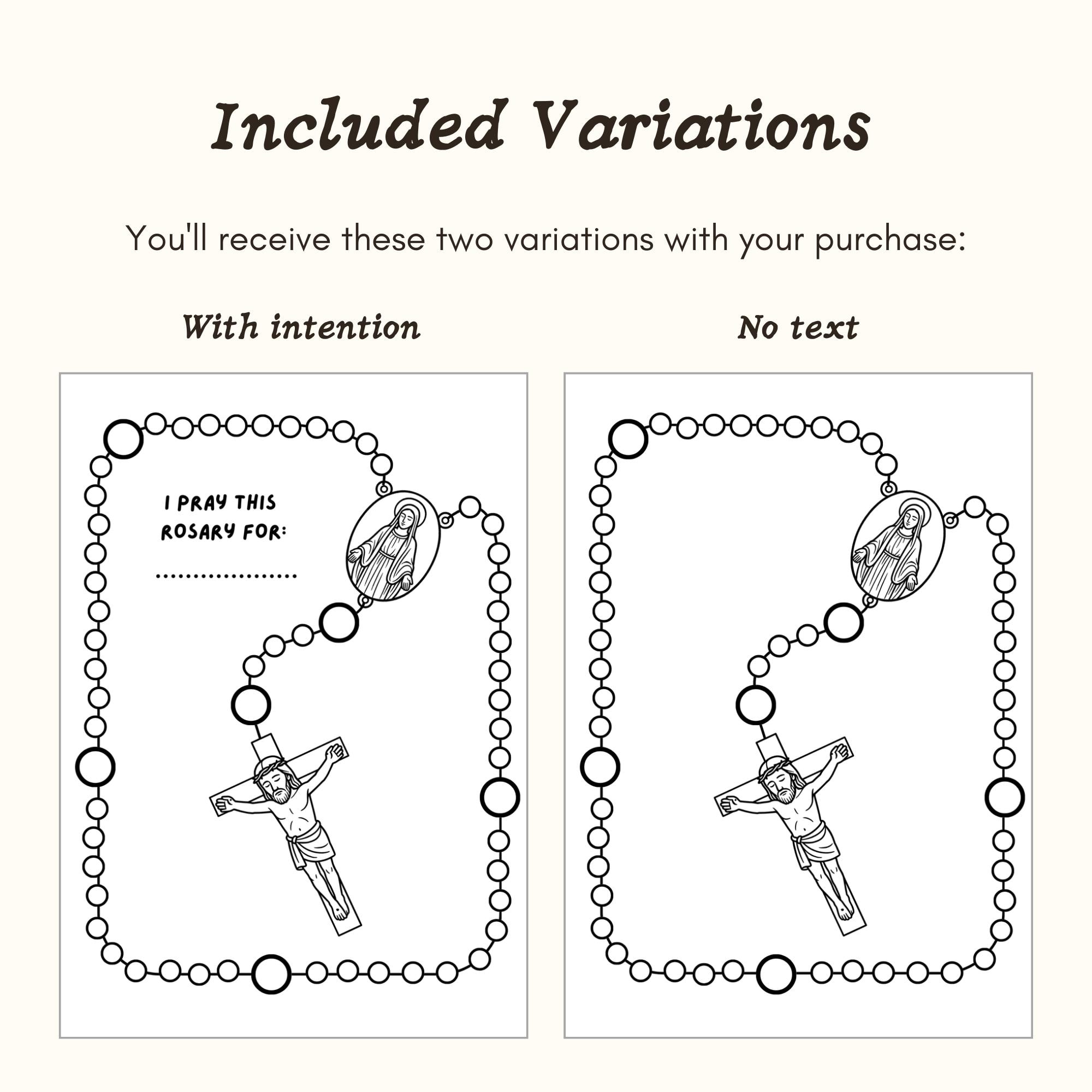 Kids Rosary Coloring Page, Catholic Prayer Printable, Activity ...
