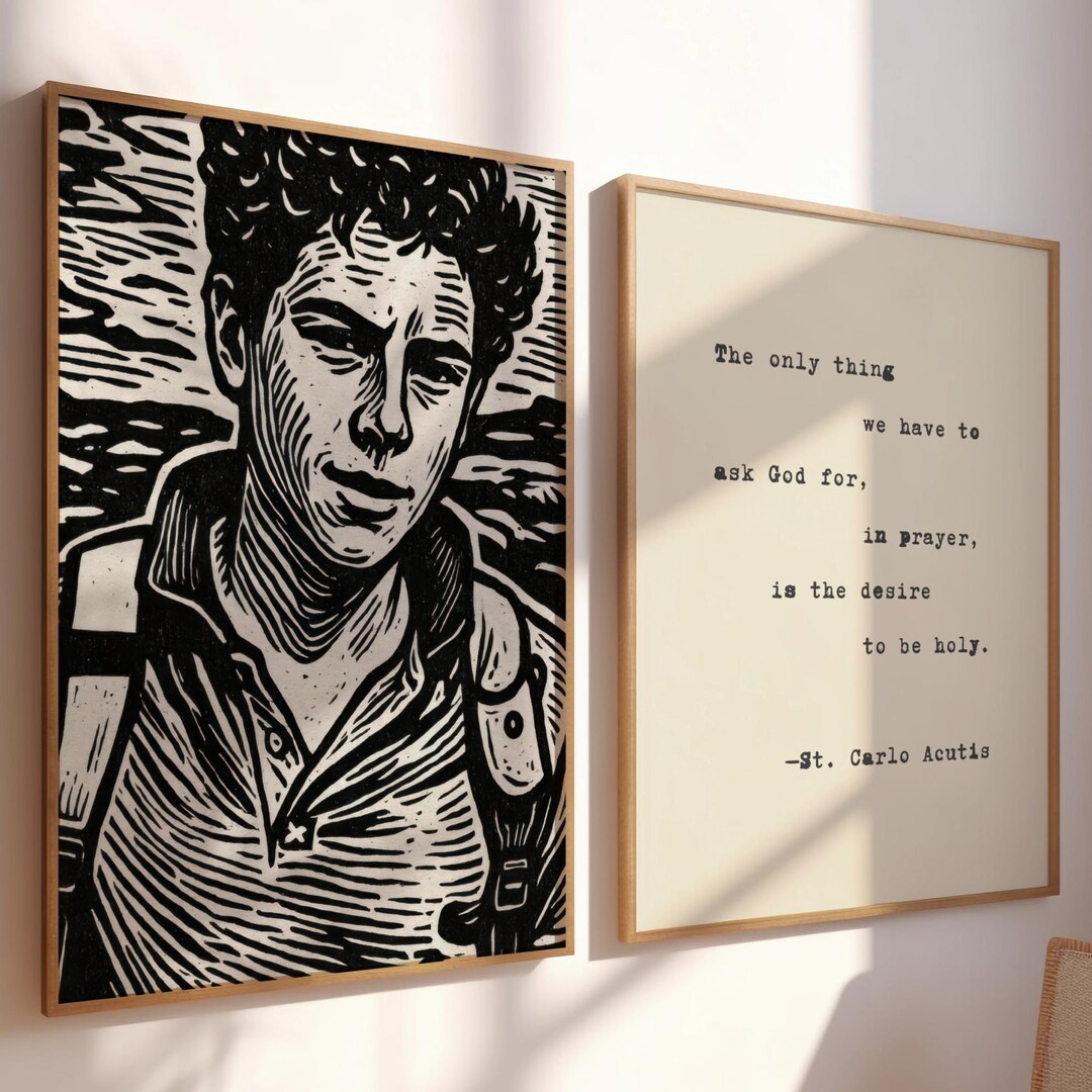 Carlo Acutis Set of 2 Printables, Christian Wall Art, Inspirational ...