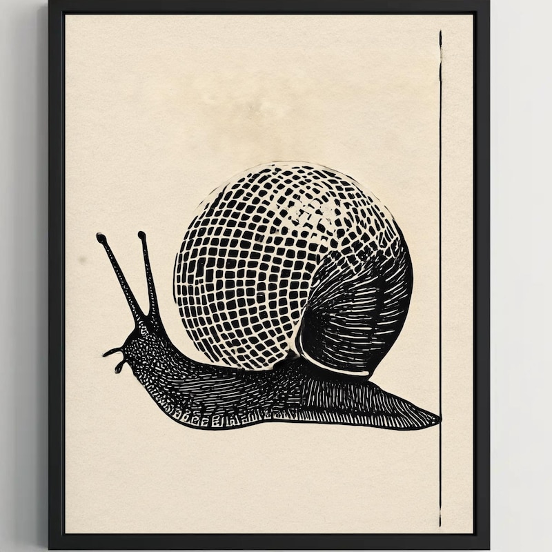 Snail Art Print - Etsy