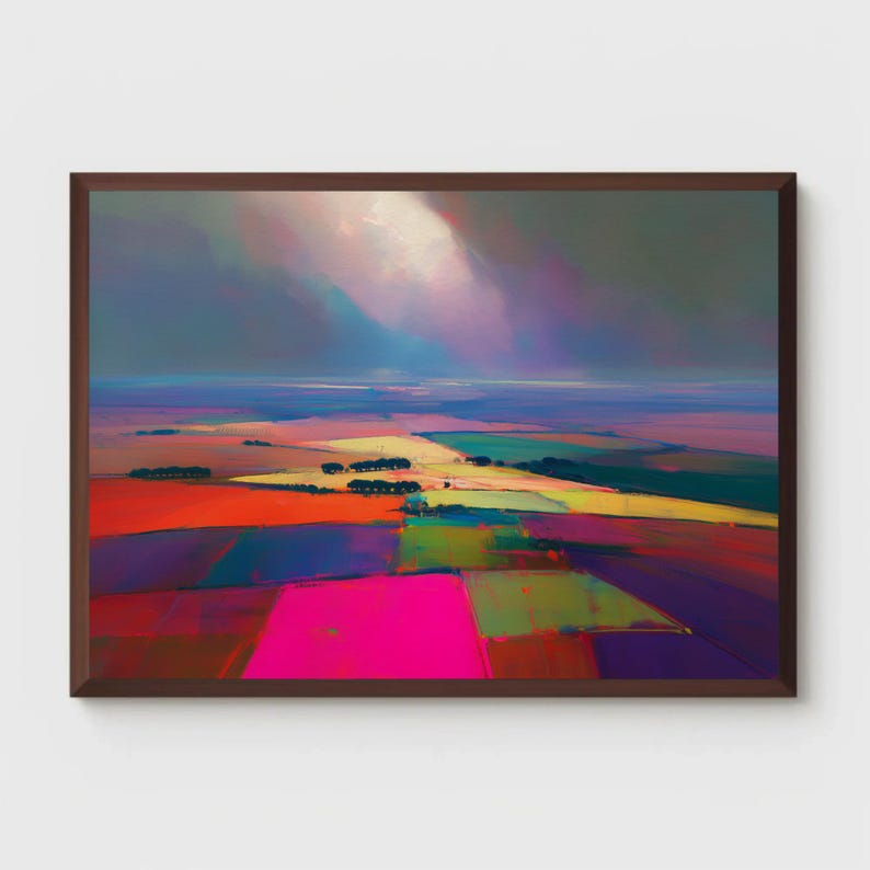 Iowa Landscape Art Print: Vibrant Painting | Landscape | United States ...