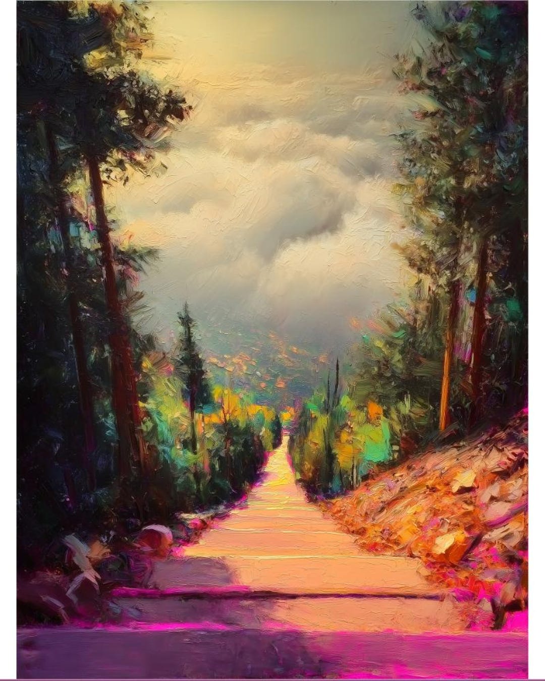 Manitou Incline- Art Print | Colorado Hiking Wall Art | Mountain Trail ...