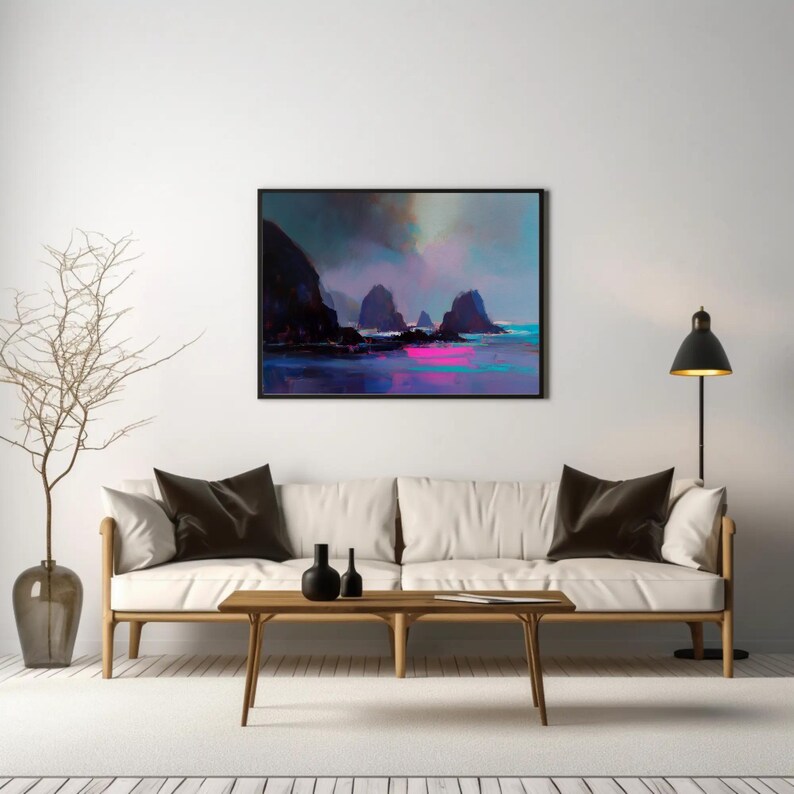 Oregon Landscape Art Print: Vibrant Painting | Landscape | United ...