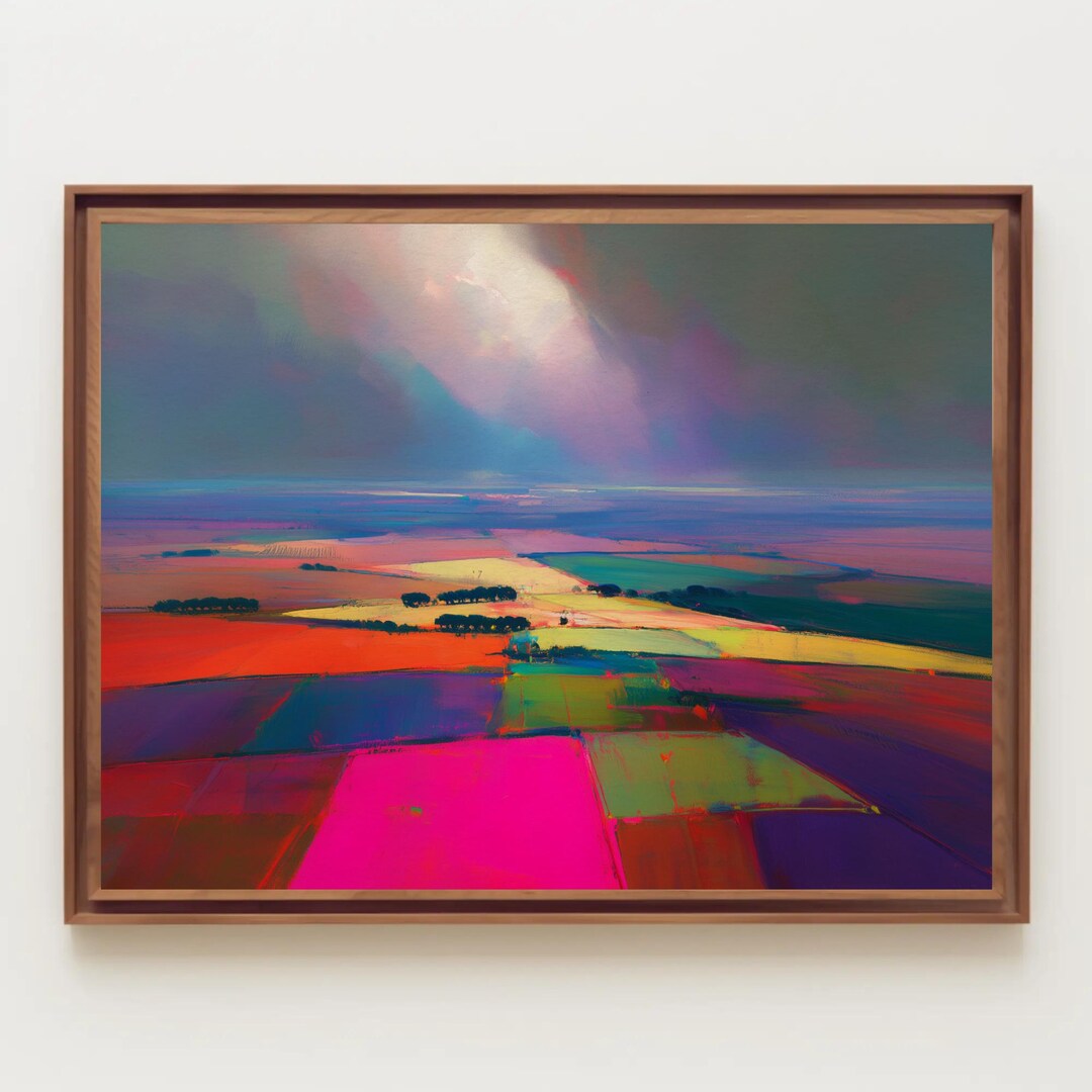 Iowa Landscape Art Print: Vibrant Painting | Landscape | United States ...