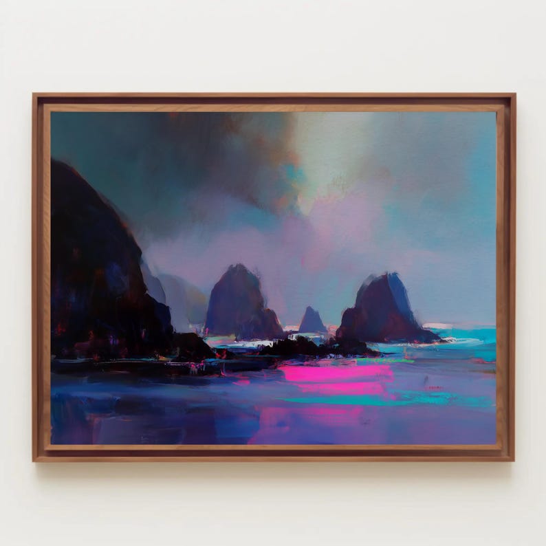 Oregon Landscape Art Print: Vibrant Painting | Landscape | United ...