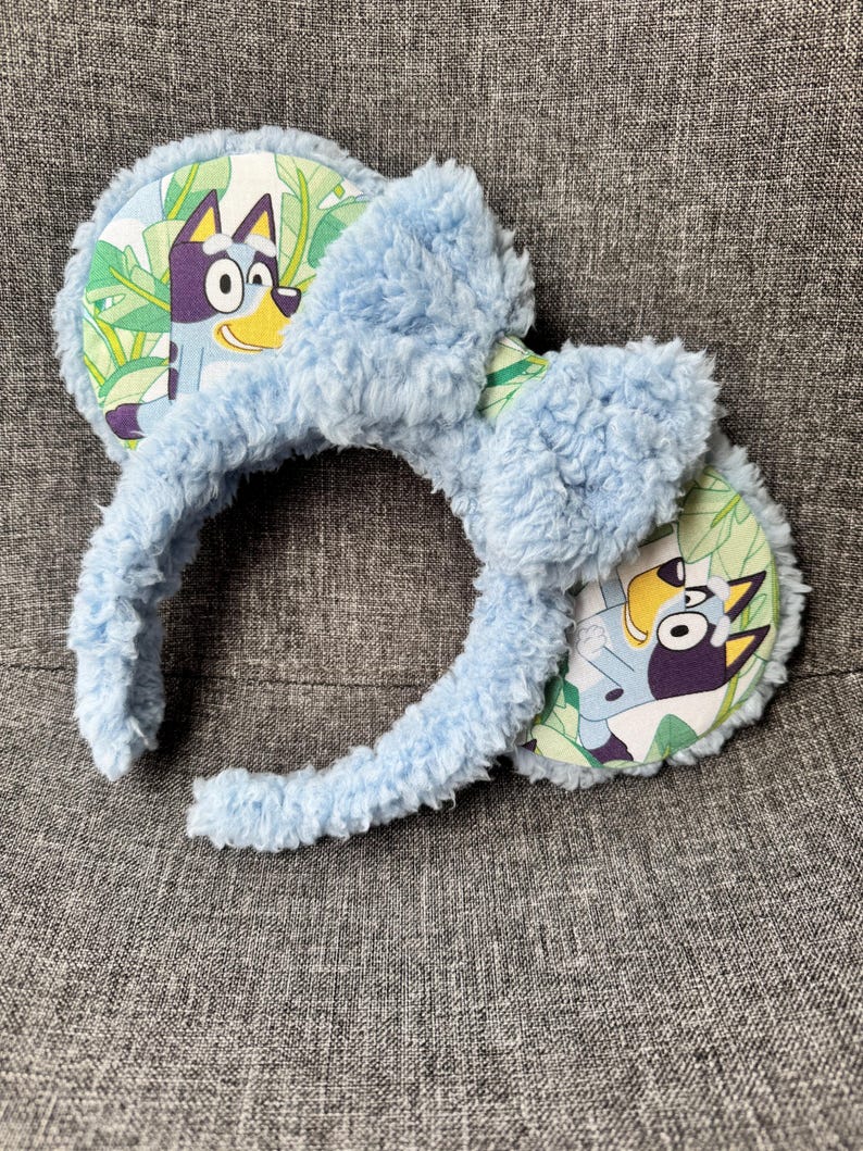 Bluey Ears: Handmade Fluffy Character Mouse Ears - Etsy