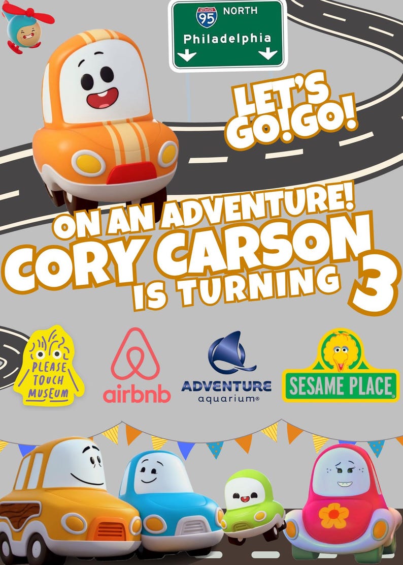 Go Go Cory Carson Birthday Invitation | Editable Template | Printable ...