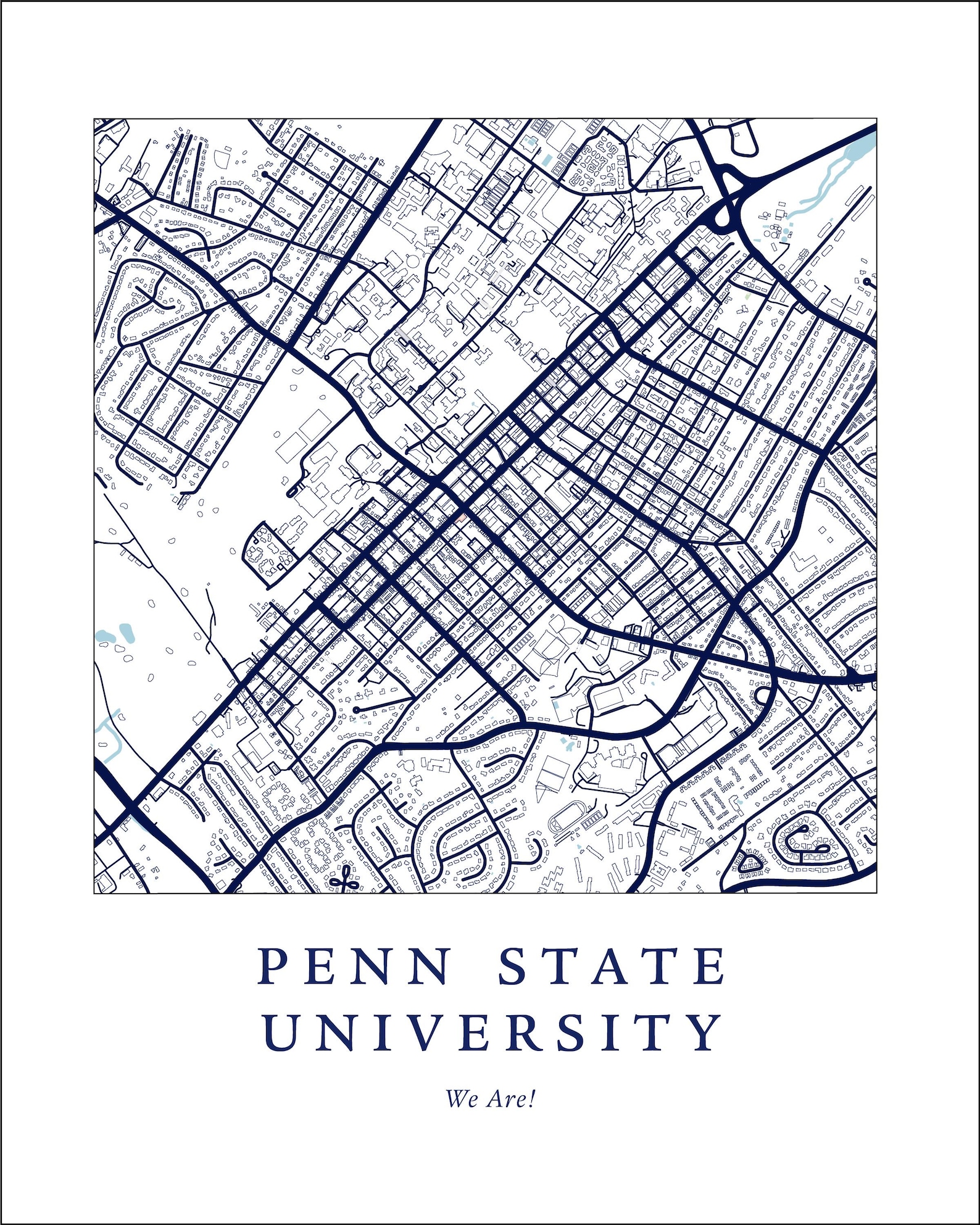 Penn State Graduation Map | Penn State Map | State College Map ...