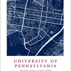University of Pennsylvania Graduation Map | Upenn Map | College ...