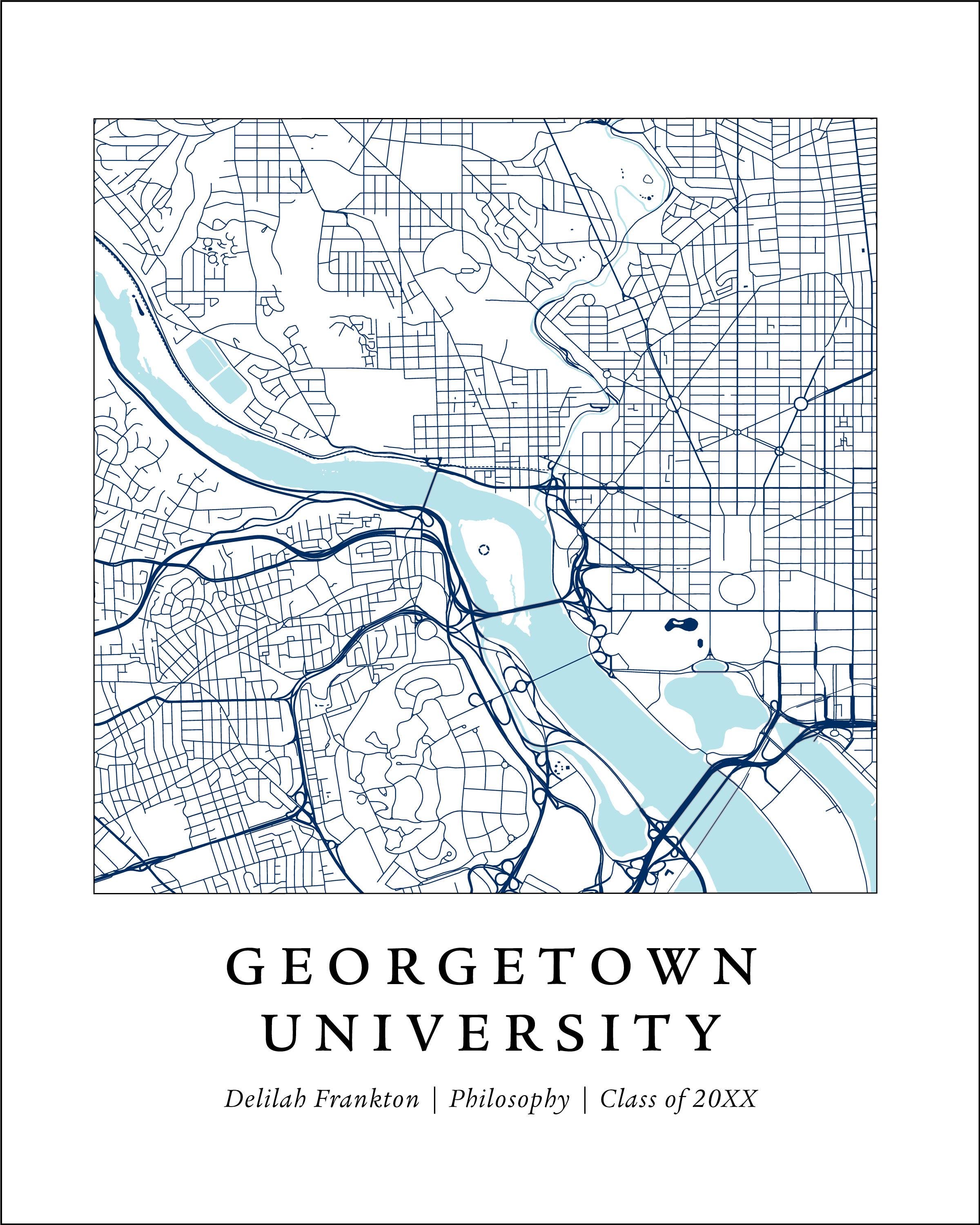 Georgetown University Graduation Map Georgetown University Map College ...