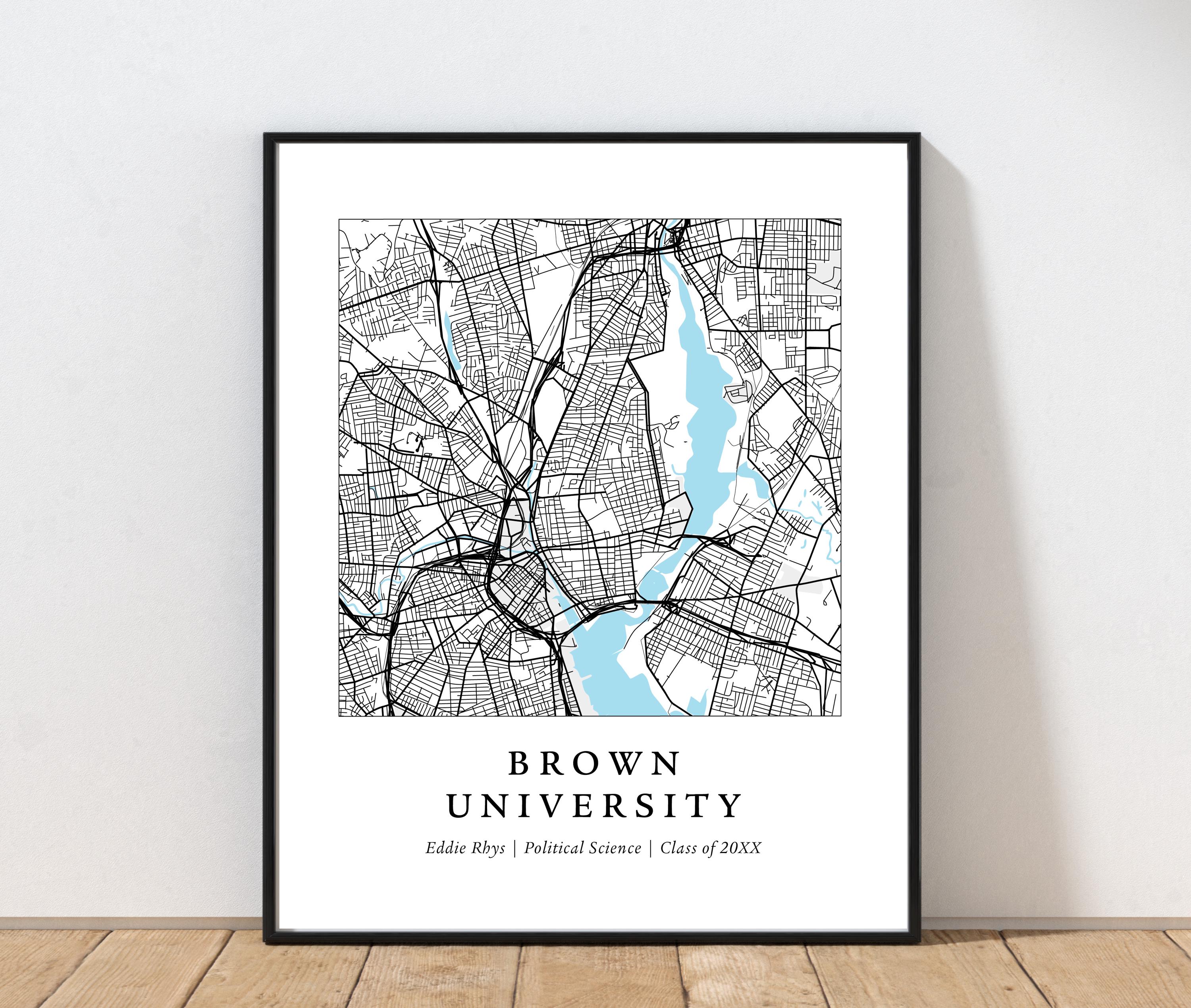Brown University Graduation Map | Brown University Map | College ...