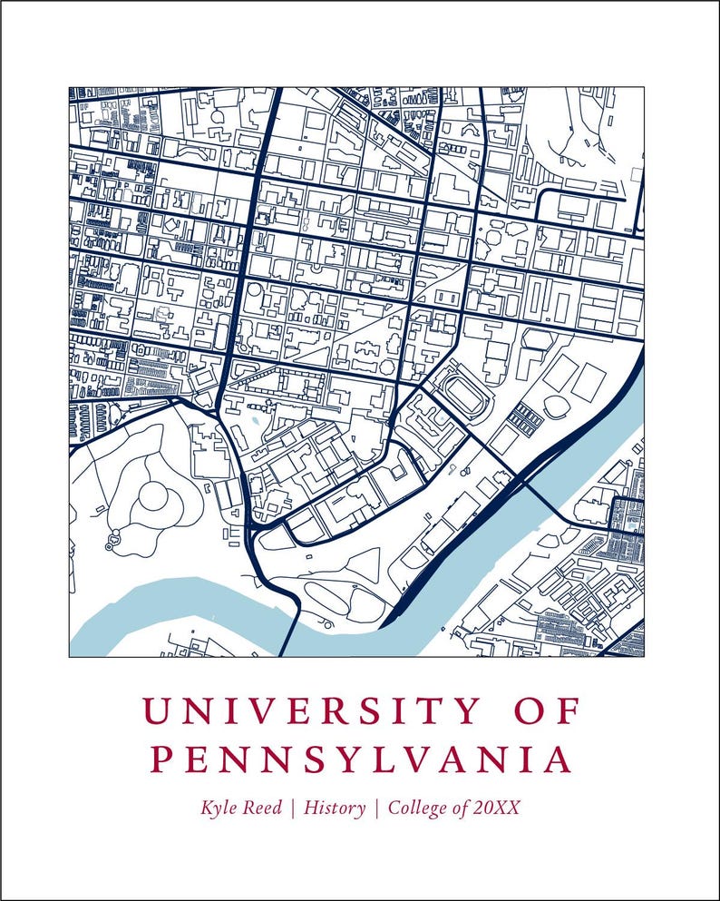 University of Pennsylvania Graduation Map | Upenn Map | College ...