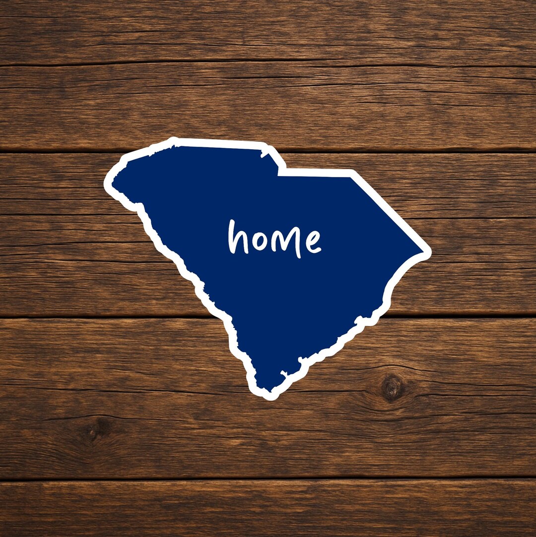 South Carolina Home State Outline Vinyl Decal Sticker – Waterproof ...