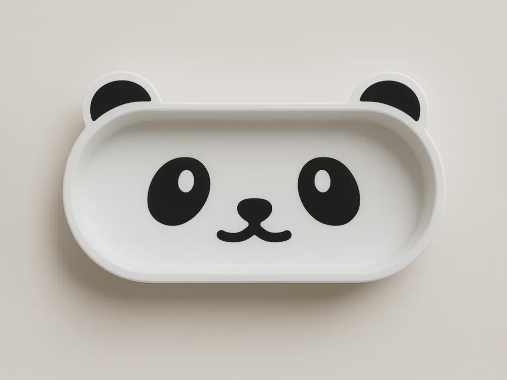 Cute Panda Glasses Tray - Etsy
