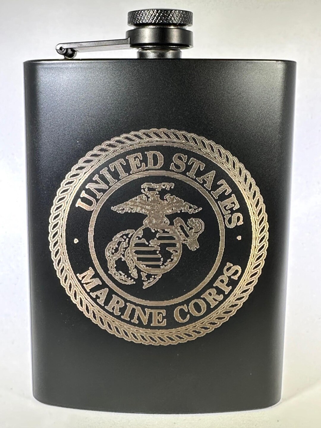 USMC Laser Engraved Flask - Etsy