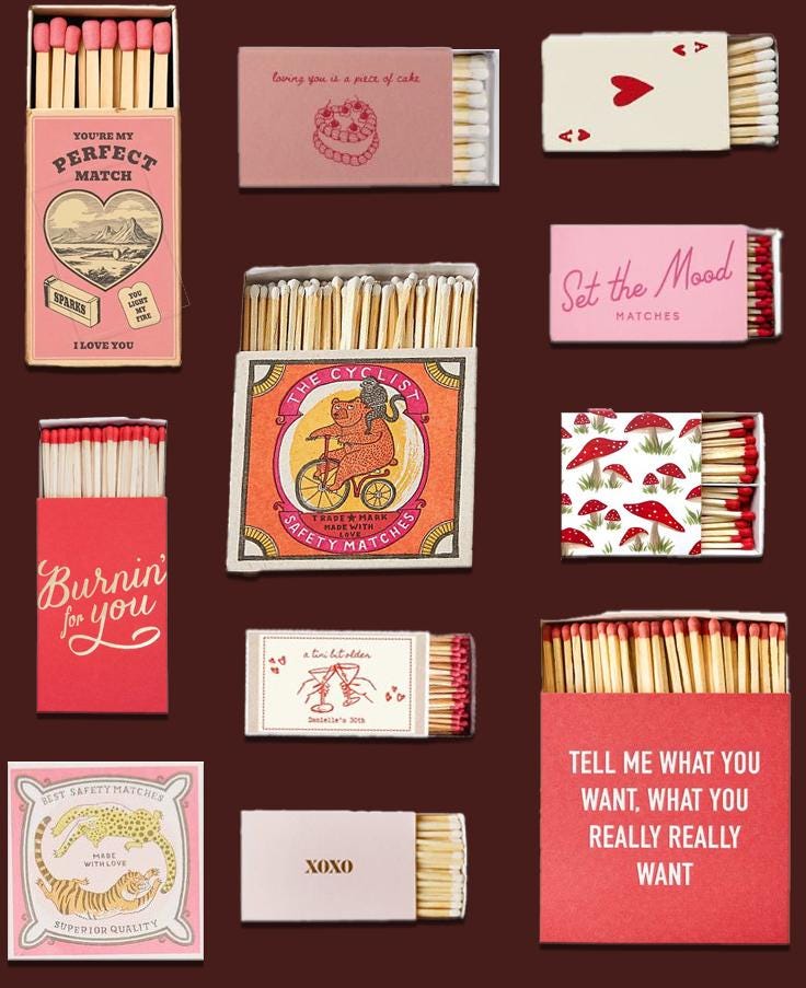 Match Box Art Print / Pink and Red Aesthetic - Etsy