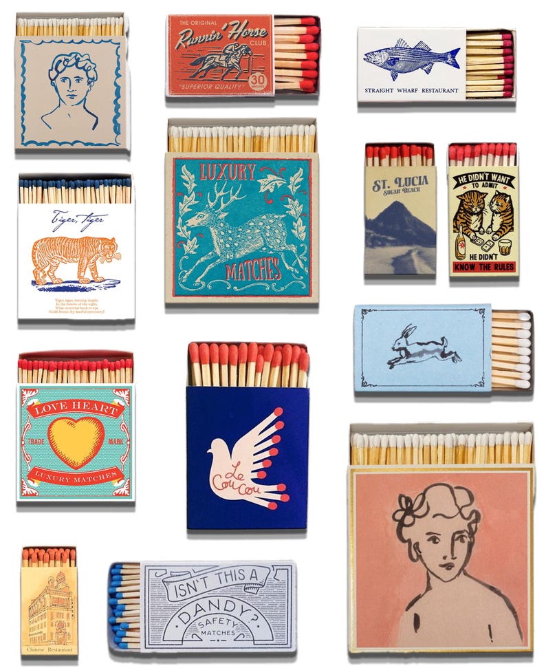 Blue Vintage Match Box Art Print Design - Etsy