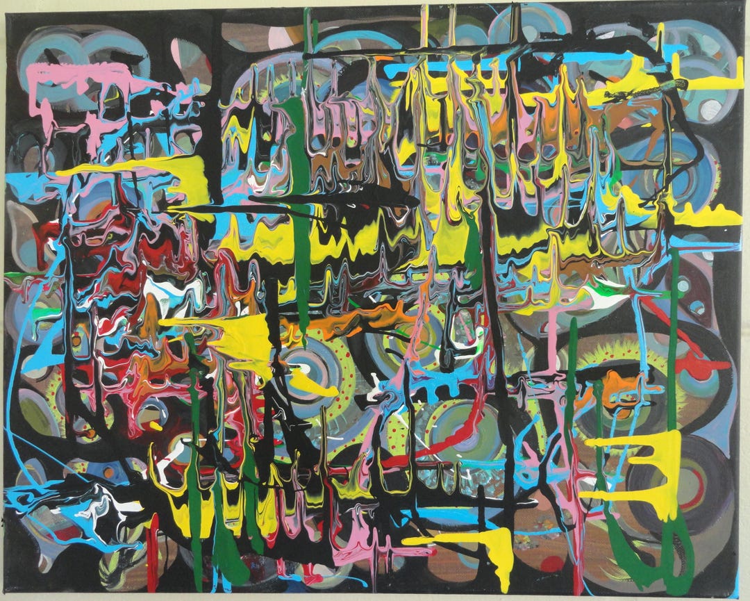 OTHERWORLDLY Original Art by "sans" - 16x20 Acrylic on Canvas - #114 - Etsy