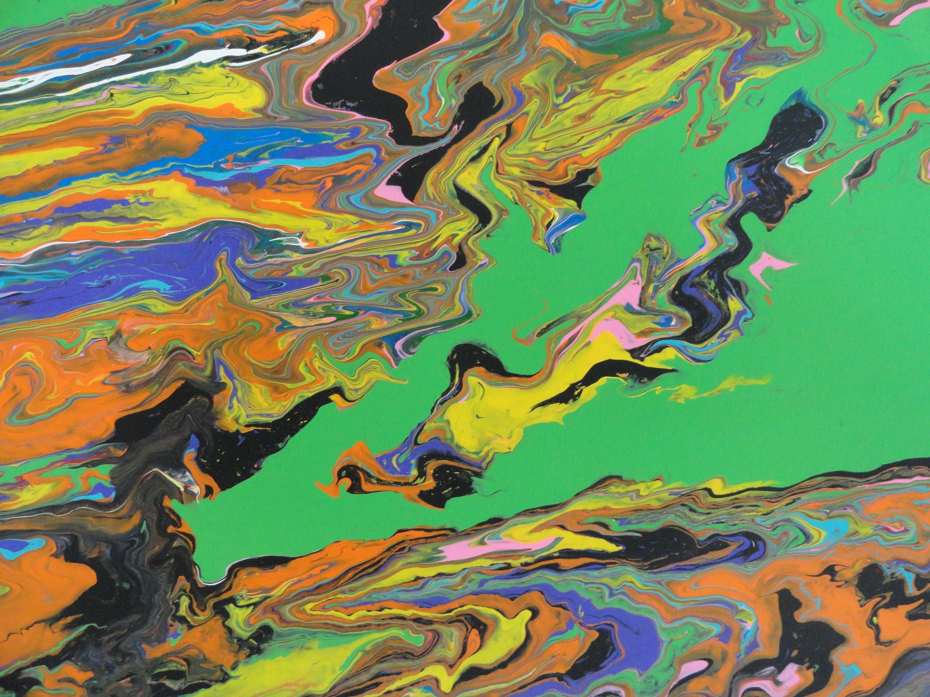 OTHERWORLDLY Original Art by "sans" - 30" X 24" Acrylic on Canvas ...