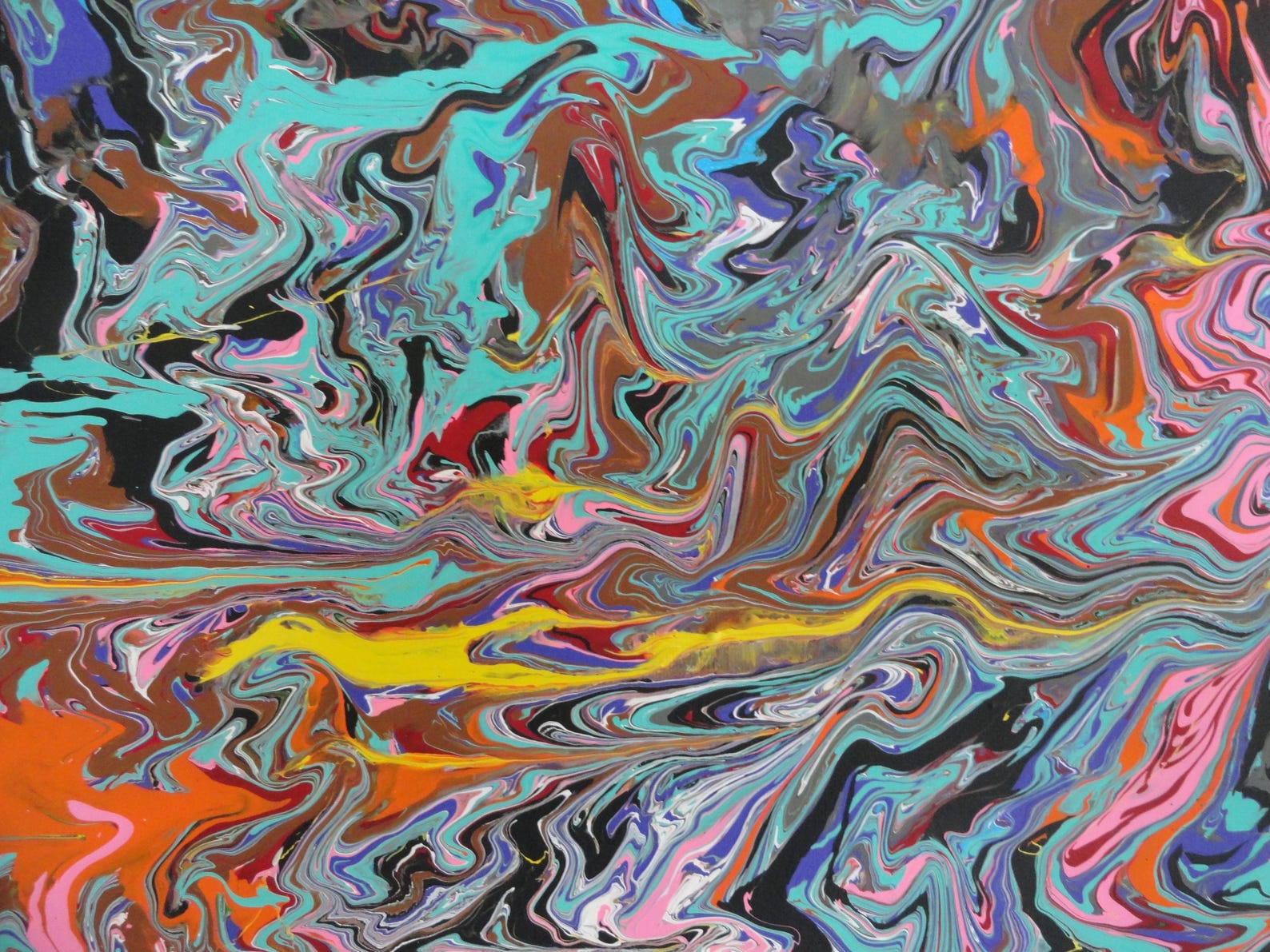OTHERWORLDLY Original Art by "sans" - 30" X 24" Acrylic on Canvas ...