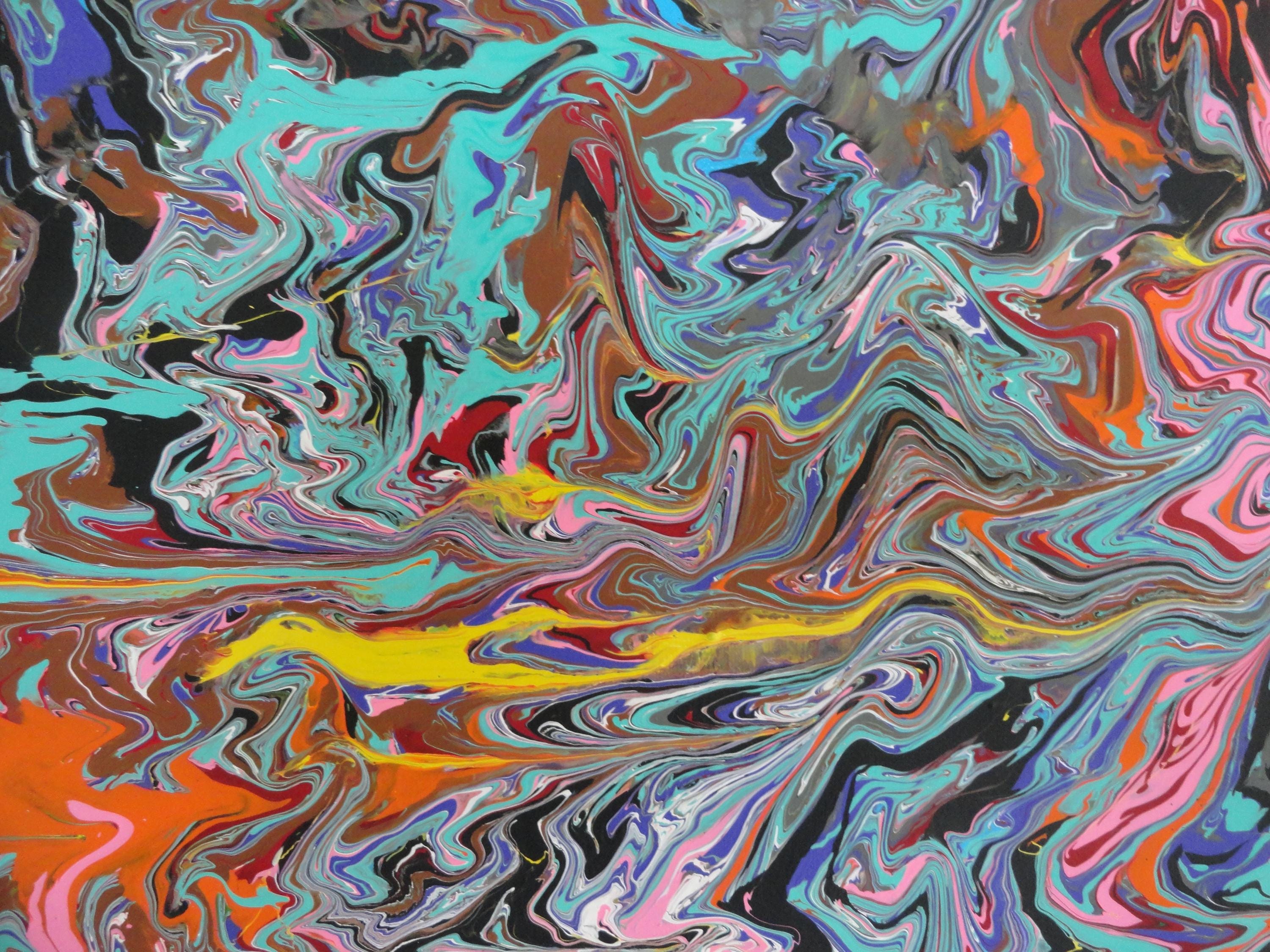 OTHERWORLDLY Original Art by "sans" - 30" X 24" Acrylic on Canvas ...