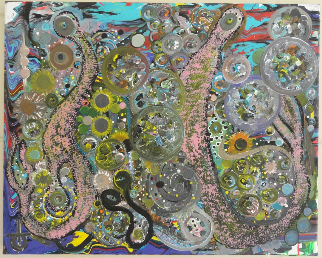 OTHERWORLDLY Original Art by "sans" - 16x20 Acrylic on Canvas - #140 - Etsy