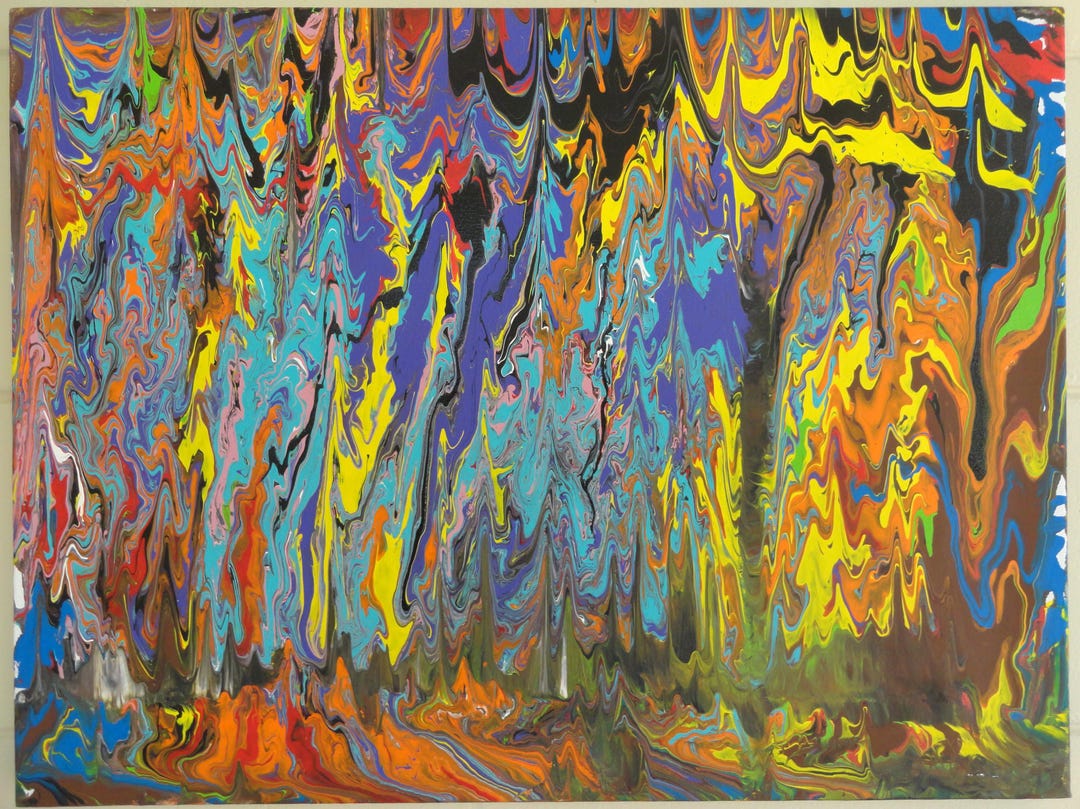 OTHERWORLDLY Original Art by "sans" - 24 X 18 Acrylic on Canvas - #145 ...