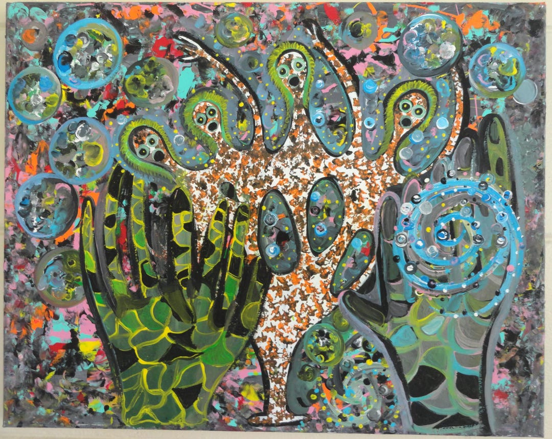 OTHERWORLDLY Original Art by "sans" - 16x20 Acrylic on Canvas - #118 - Etsy