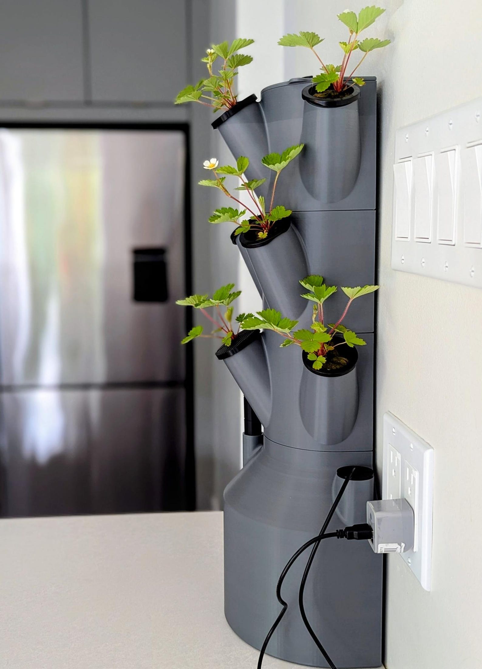 Kitchen Countertop Hydroponic Tower Garden – Grow Fresh Herbs Year ...
