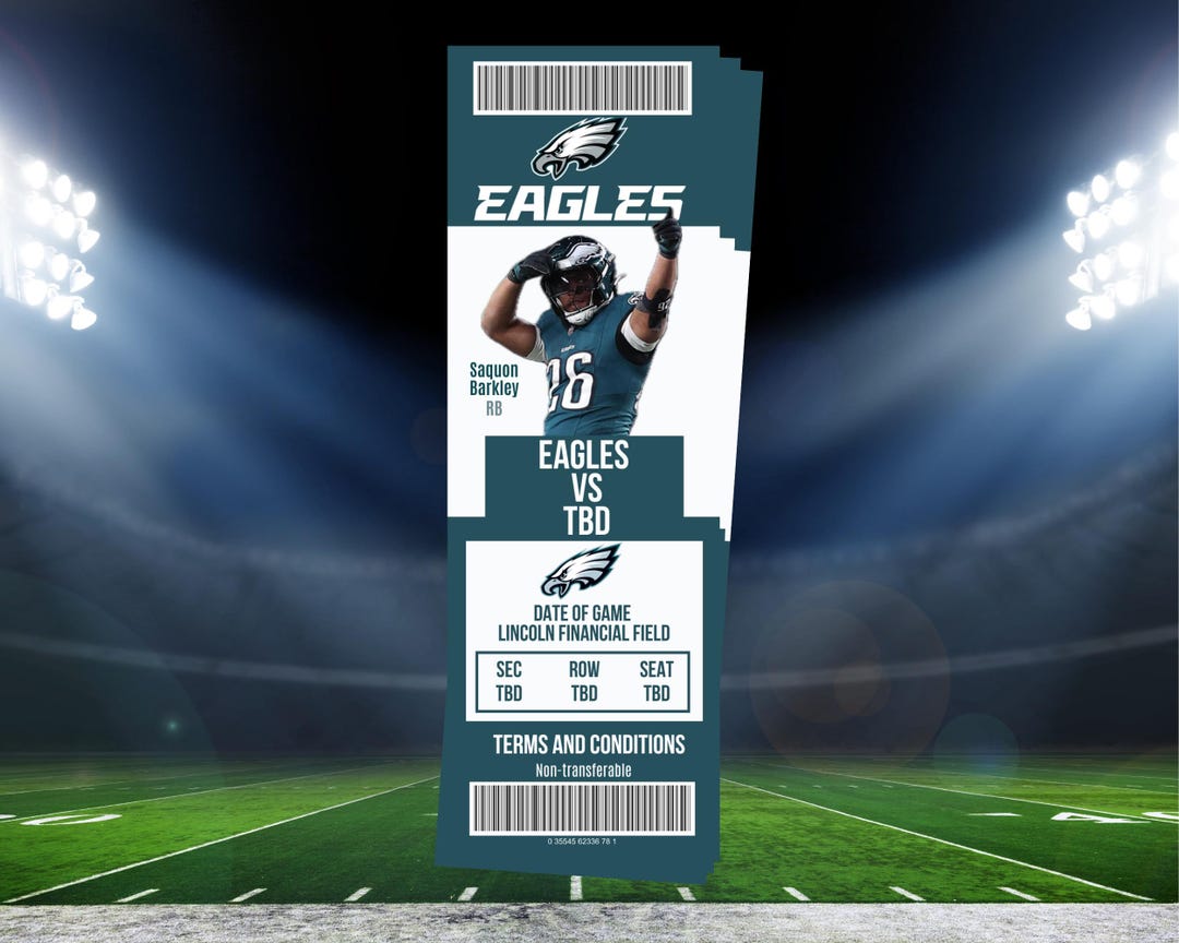 Personalized Eagles Ticket - Etsy