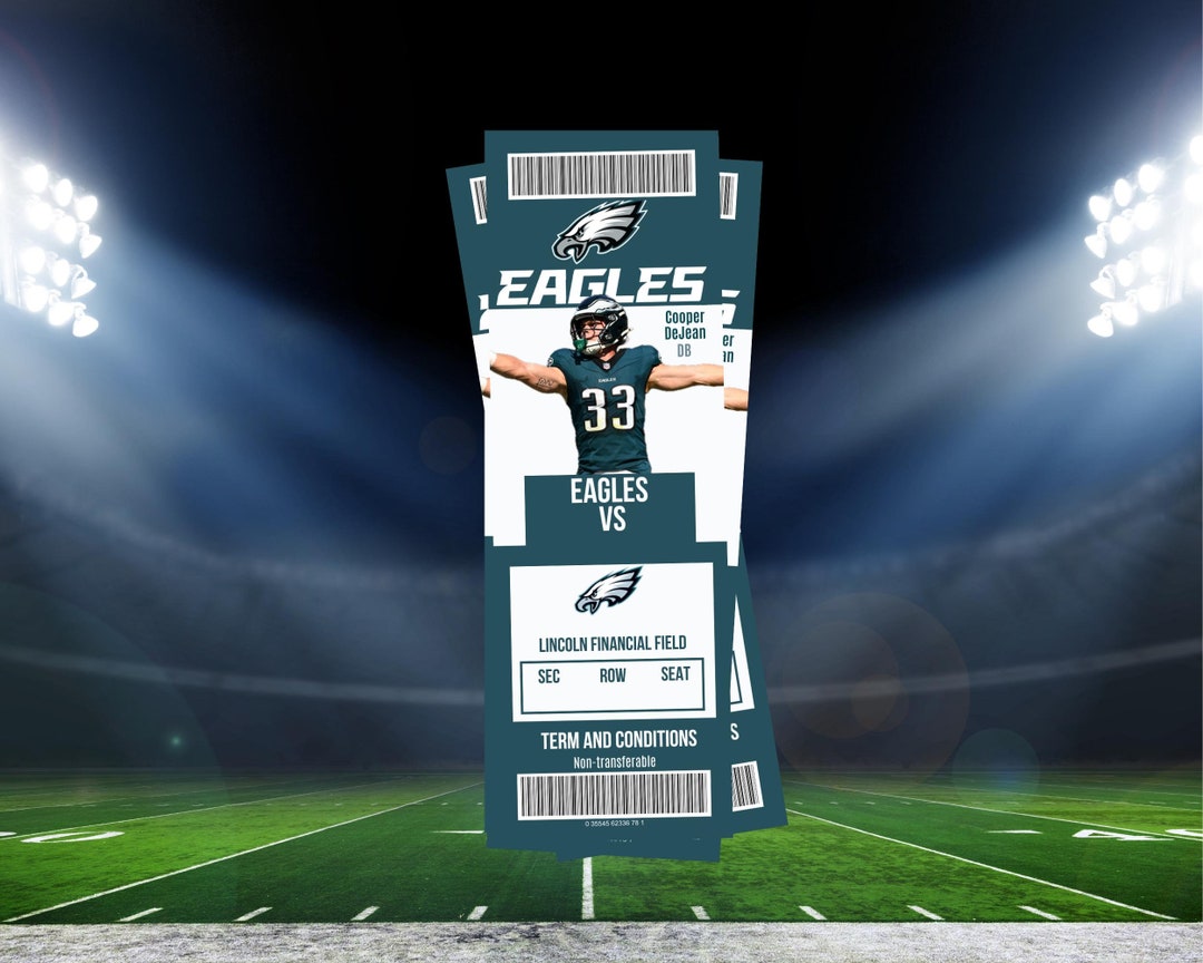 Personalized Eagles Ticket - Etsy