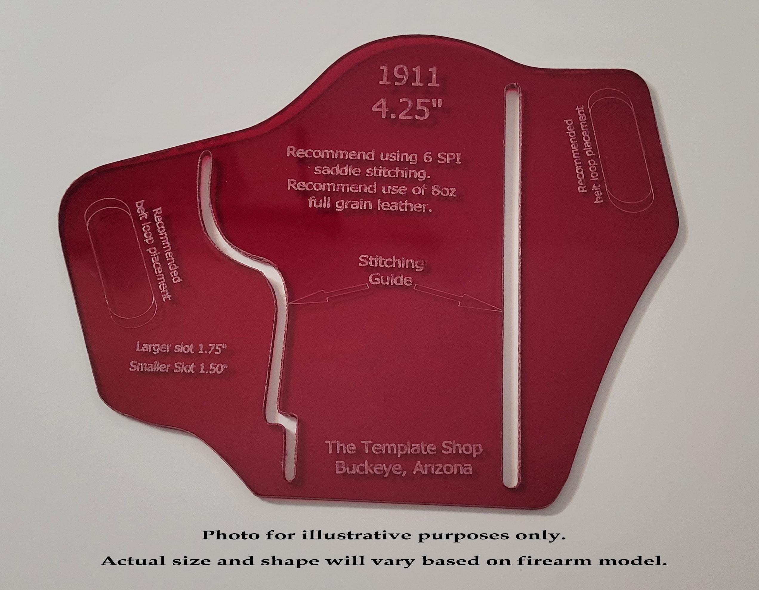 Leather Holster Template for 3" 1911 Pistol. Cast Acrylic Template. - Etsy