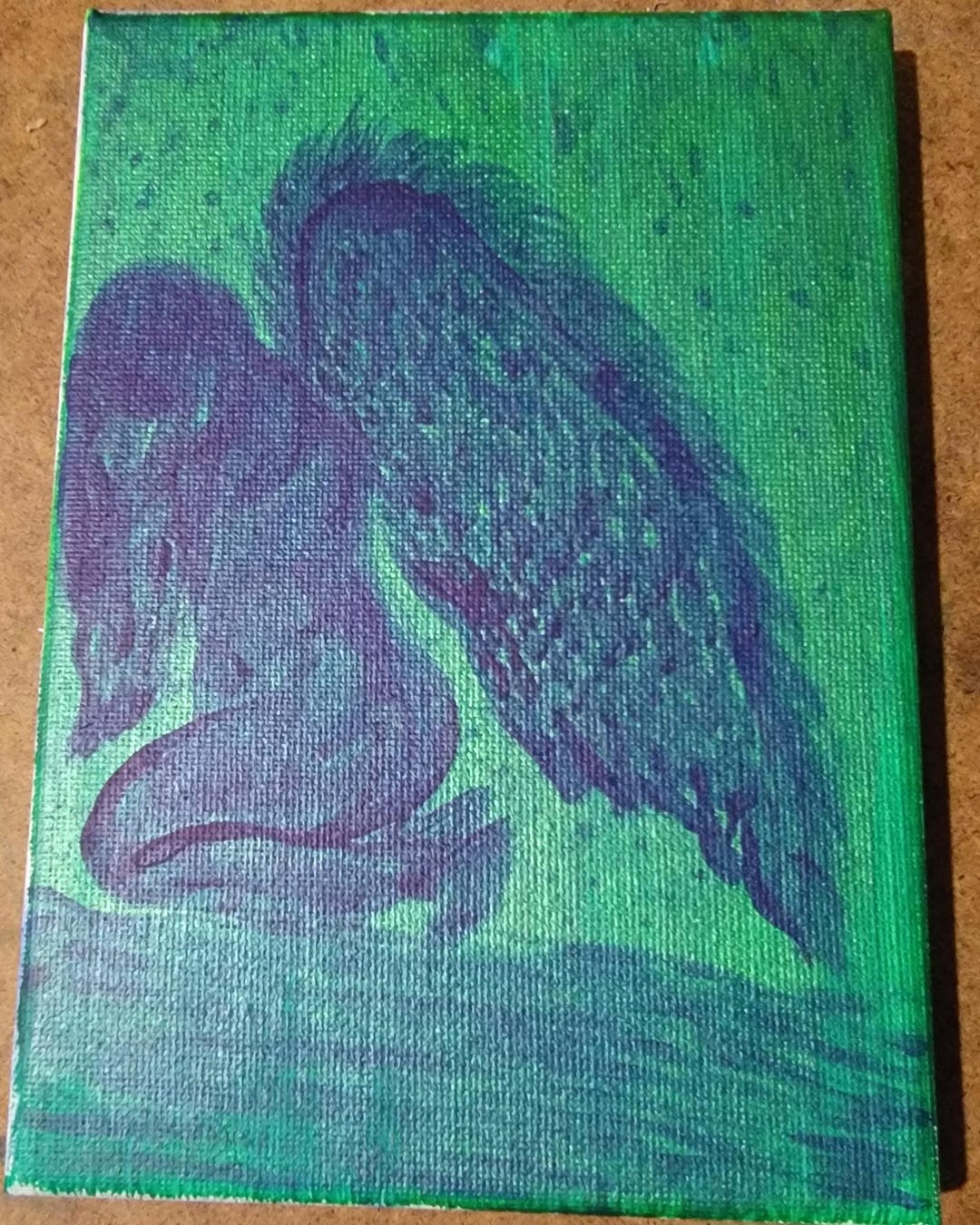 River of Grief Original Painting: Abstract Acrylic Art, 5"x7" Canvas - Etsy