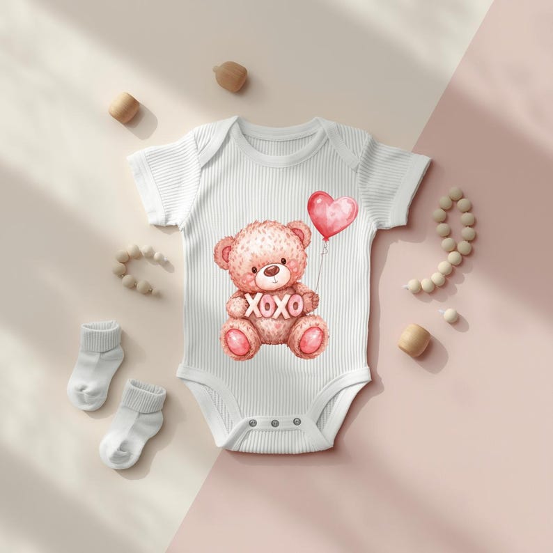 Teddy XOXO PNG – Paquete de 25 imágenes prediseñadas de San Valentín ...