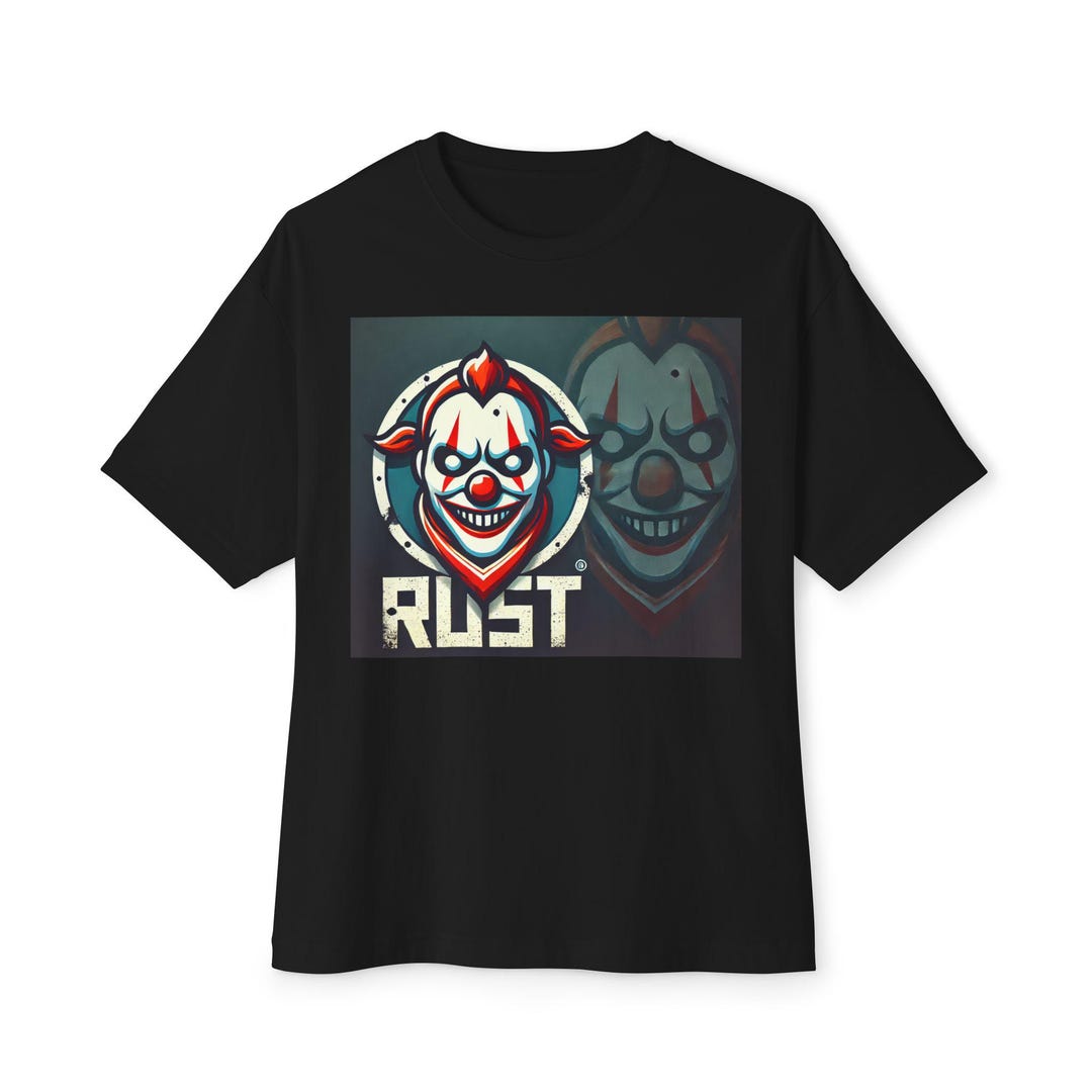 Rust Creepy Clown Bandana Oversized Boxy Tee - Etsy
