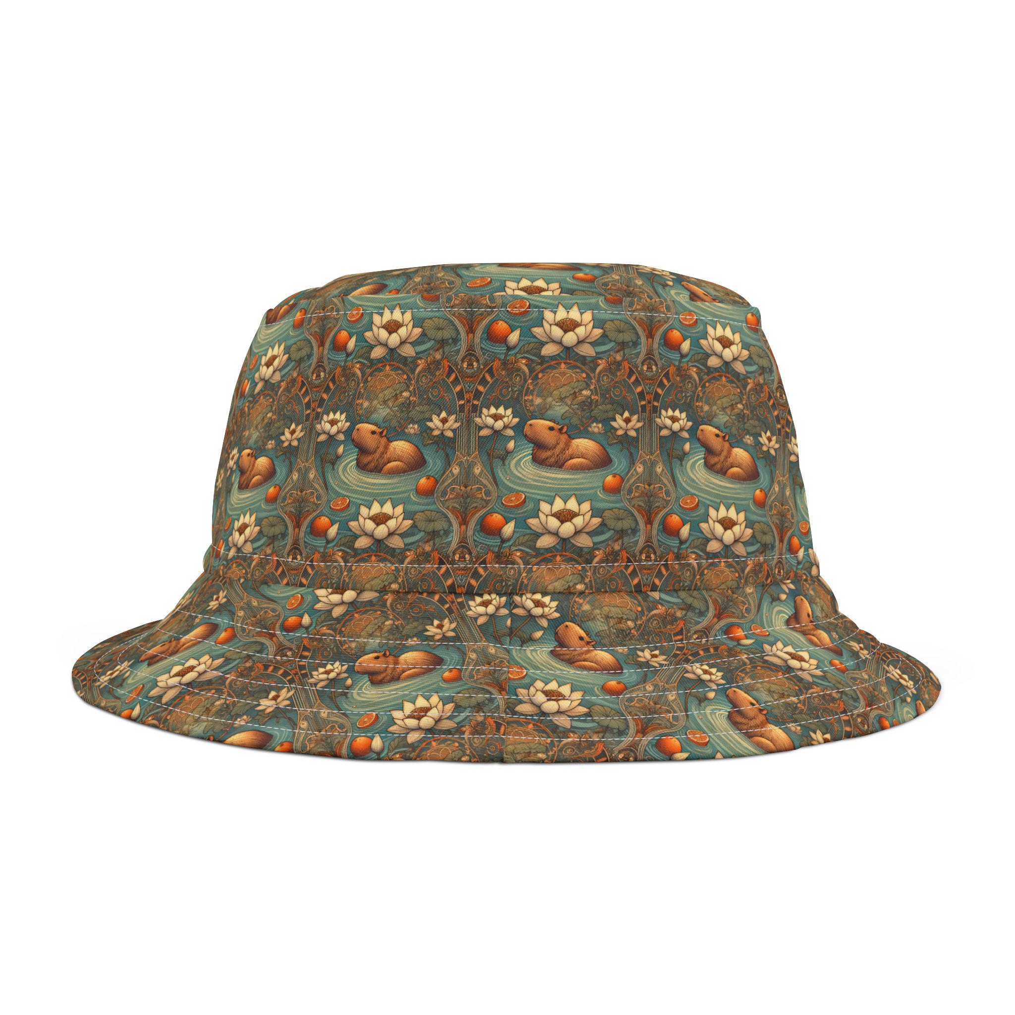 Art Nouveau Capybara Bucket Hat, Unique Style, Beautiful Design, Nature ...