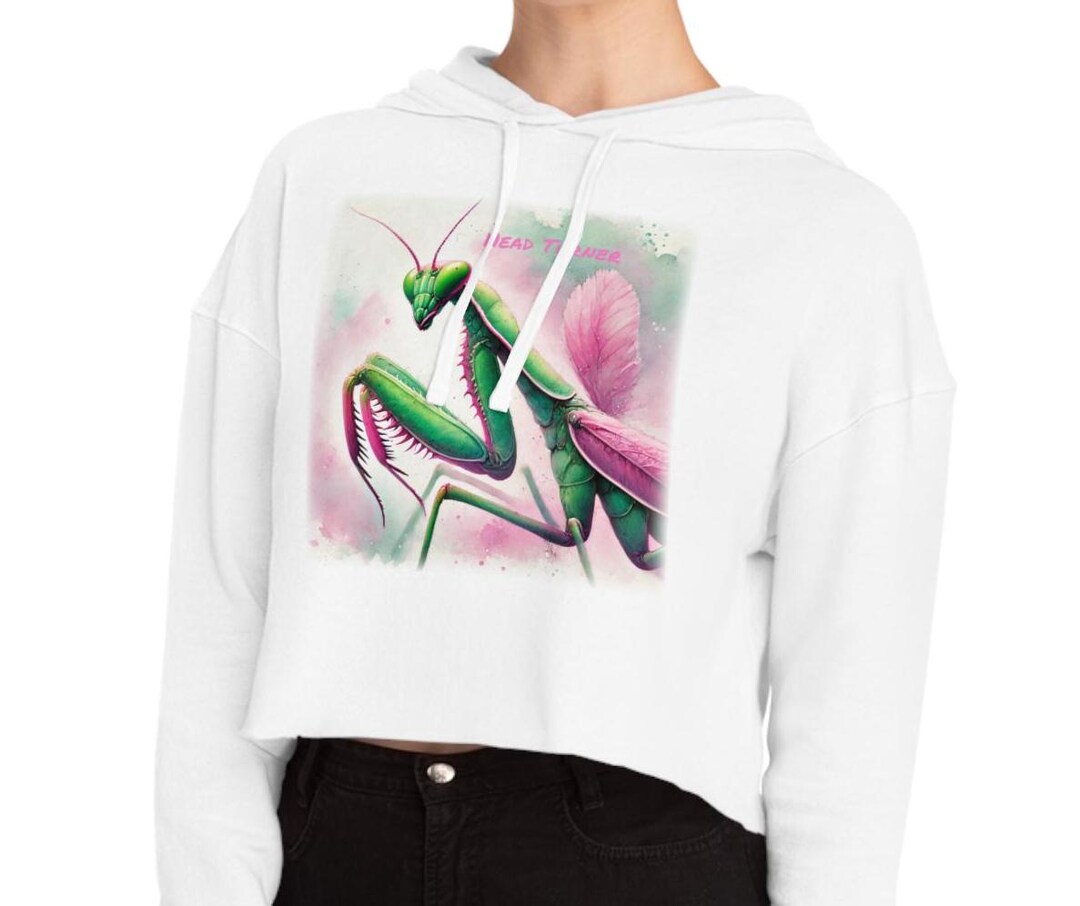 Praying Mantis Crop Top Hoodie, Entomology, Insect Lover, Praying ...
