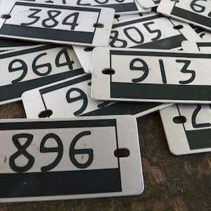 Vintage Locker Tag Antique Numbered Rustic Distressed Patina Locker ...