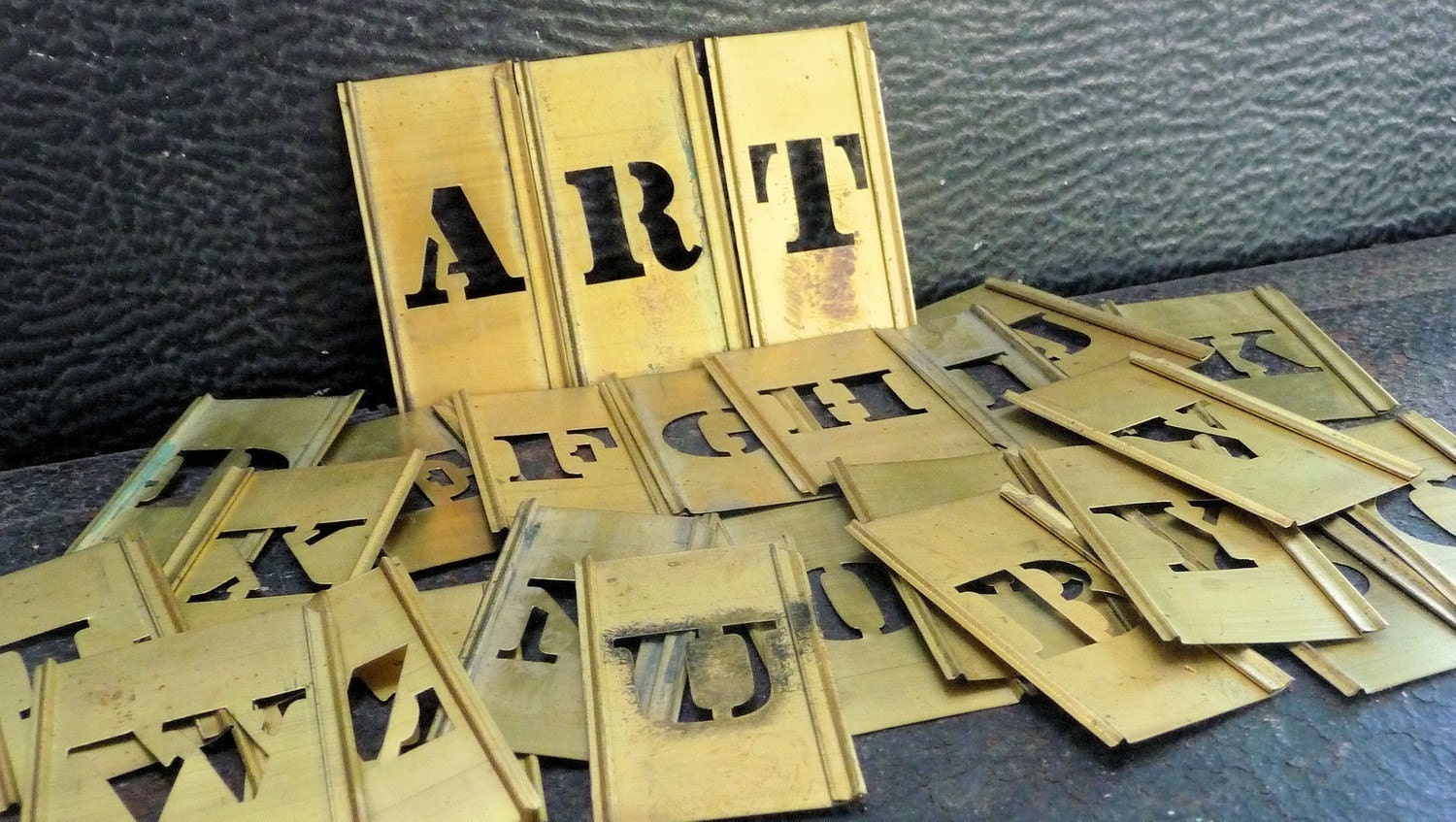 Brass Stencils Vintage Stencil Alphabet Letters Primitive - Etsy