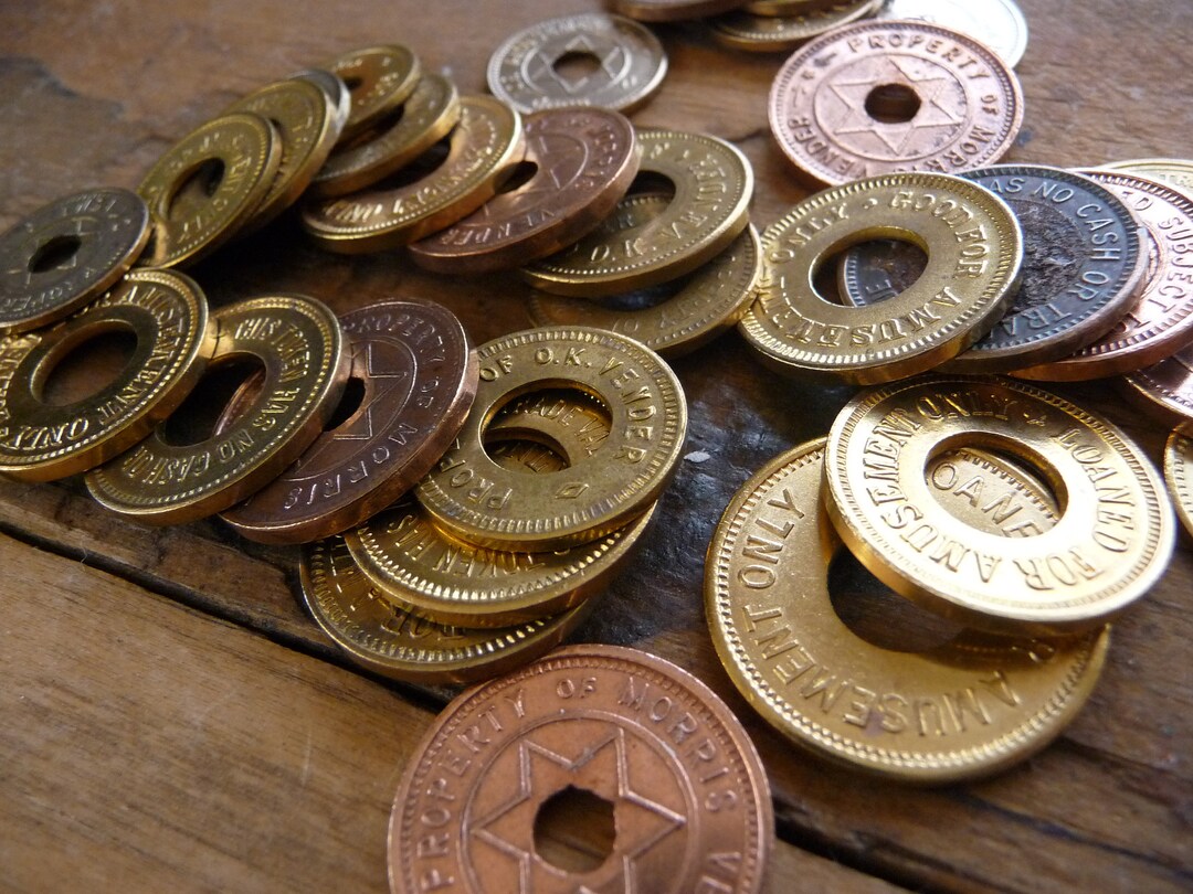 Vintage TOKENS Amusement, Arcade Token Lot - Etsy