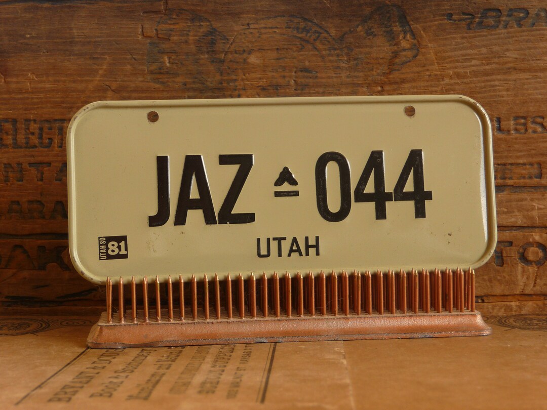 Vintage 1981 UTAH Jaz Bicycle License Plate for Your Bike - Etsy