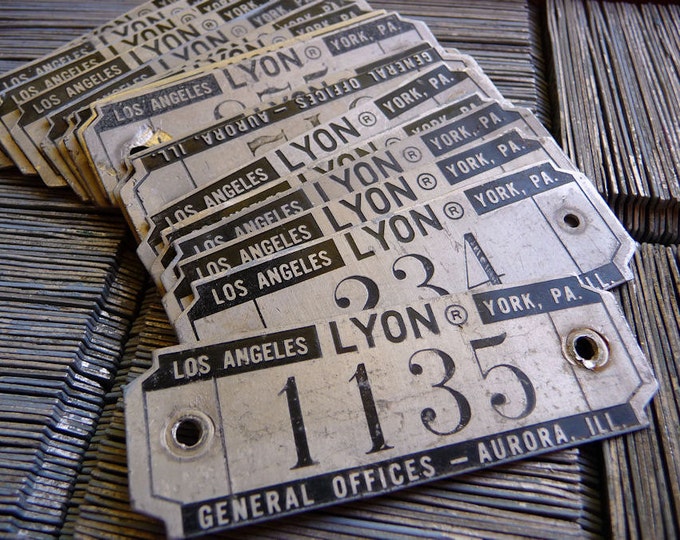 Lyon Locker Numbers, Vintage Locker Number, Locker Basket Blate, ID ...