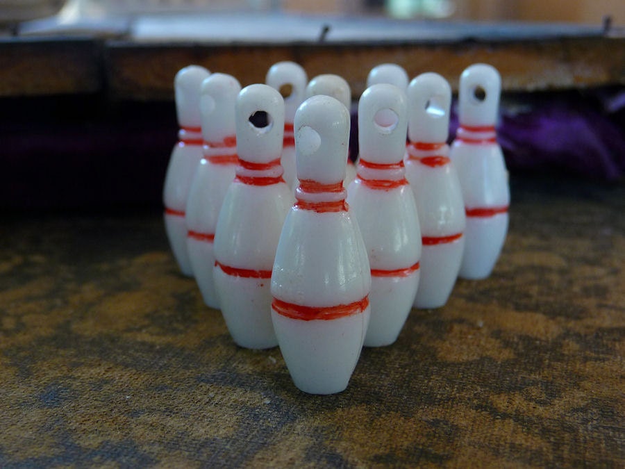 Vintage Bowling Pin Charms - Etsy