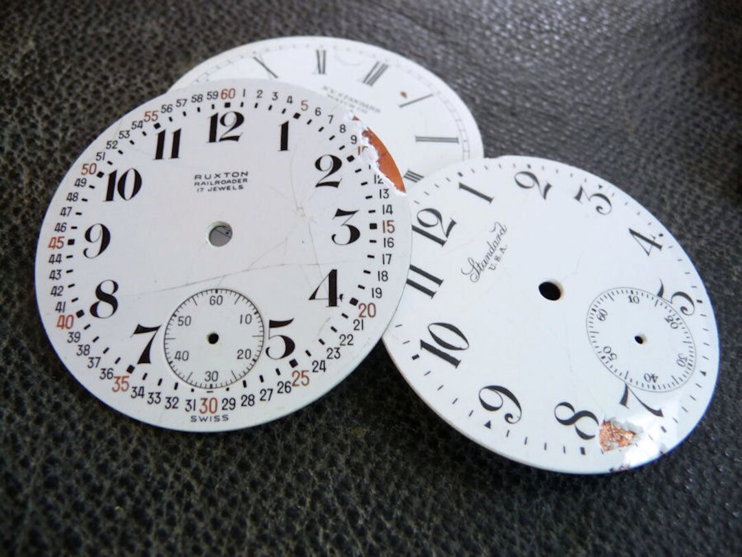 Pocket Watch Enamel Face Porcelain Watch Dials Roman Numeral Numbers ...