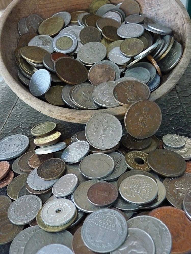 World coins foreign coins foreign currency 25 pieces of | Etsy